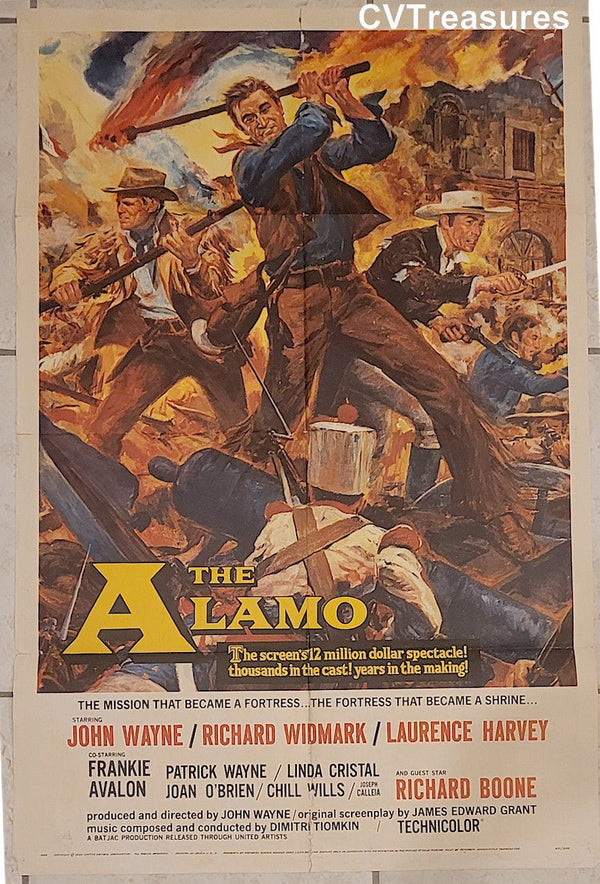 Alamo Original authentic vintage Western Movie Theater Poster one shee ...