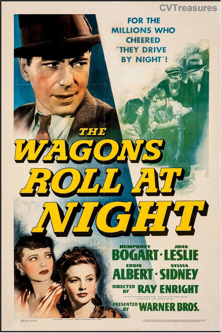 Wagons Roll at Night Original Vintage Movie Theater Poster One Sheet H – Vintage Poster Masterpieces