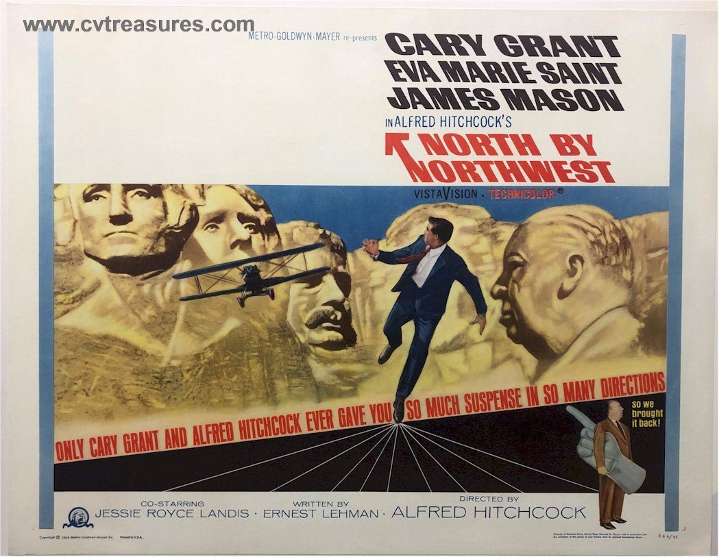 Alfred Hitchcock's North by Northwest Movie Poster half sheet – Vintage ...