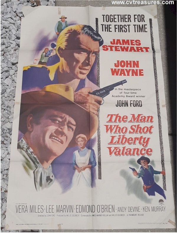 Man Who Shot Liberty Valance Movie Poster John Wayne Stewart – Vintage ...