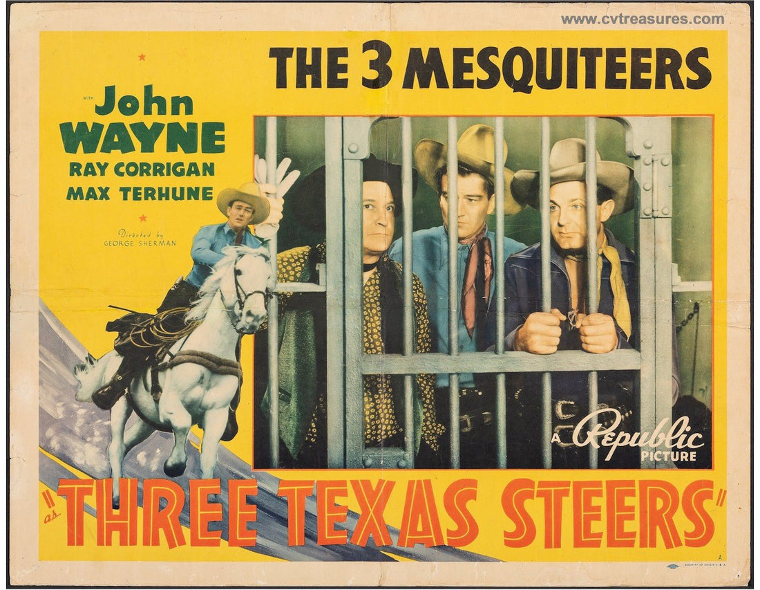 Original vintage classic old Western Movie Theater Film Posters John ...